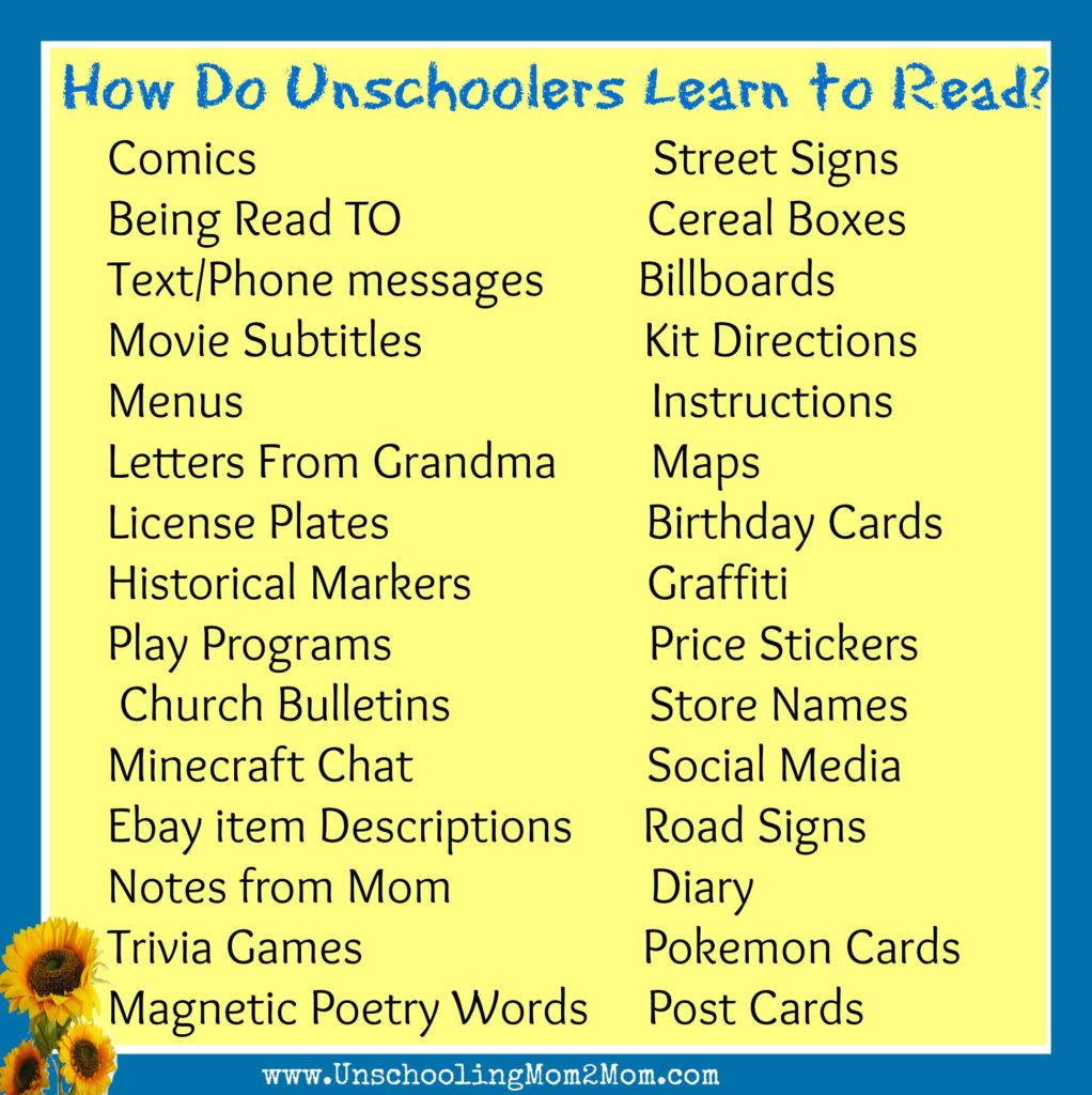 Reading – Texas Unschoolers